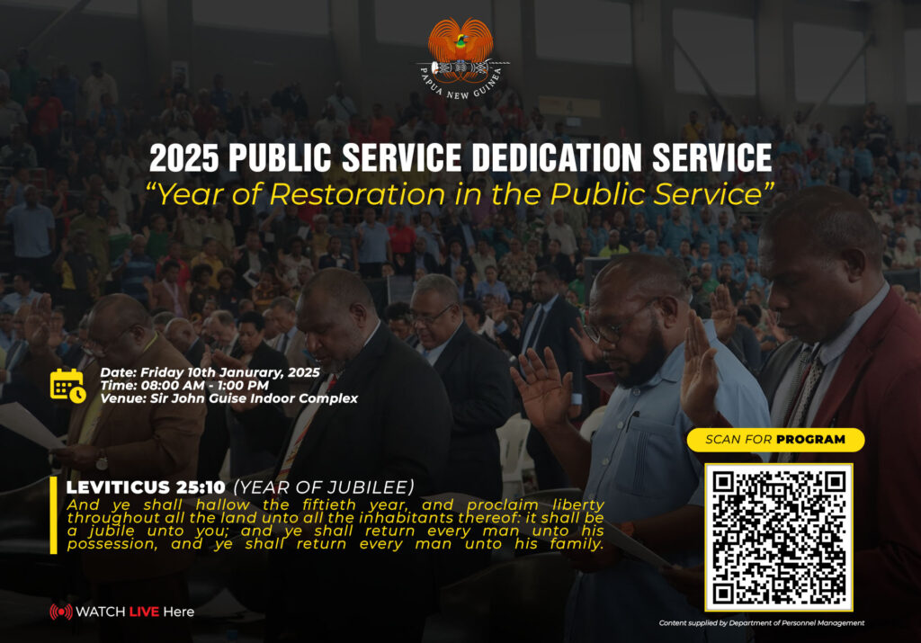 2025 Public Service Dedication Service Set for Friday 10th Jan - National Information Center